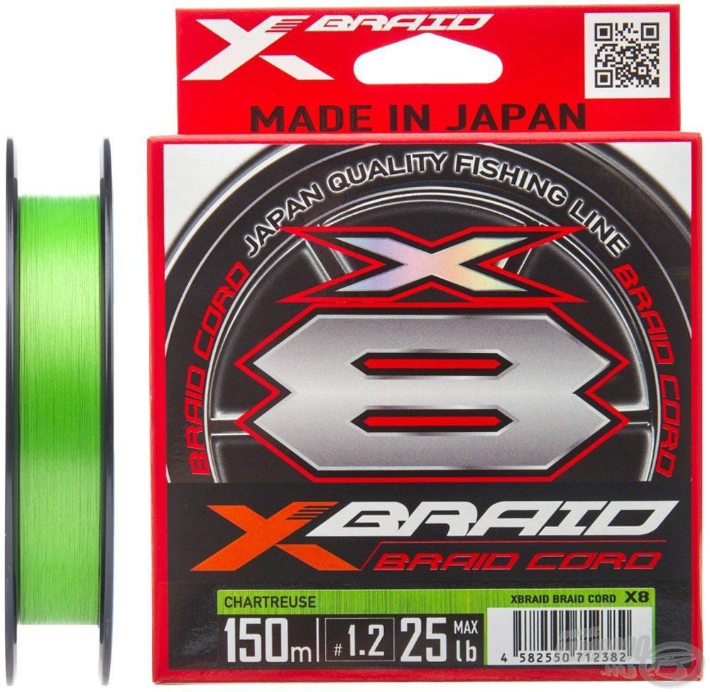 YGK Braid Cord X8 Chartreuse 150 m - 0,205 mm - Haldorádó horgász áruház